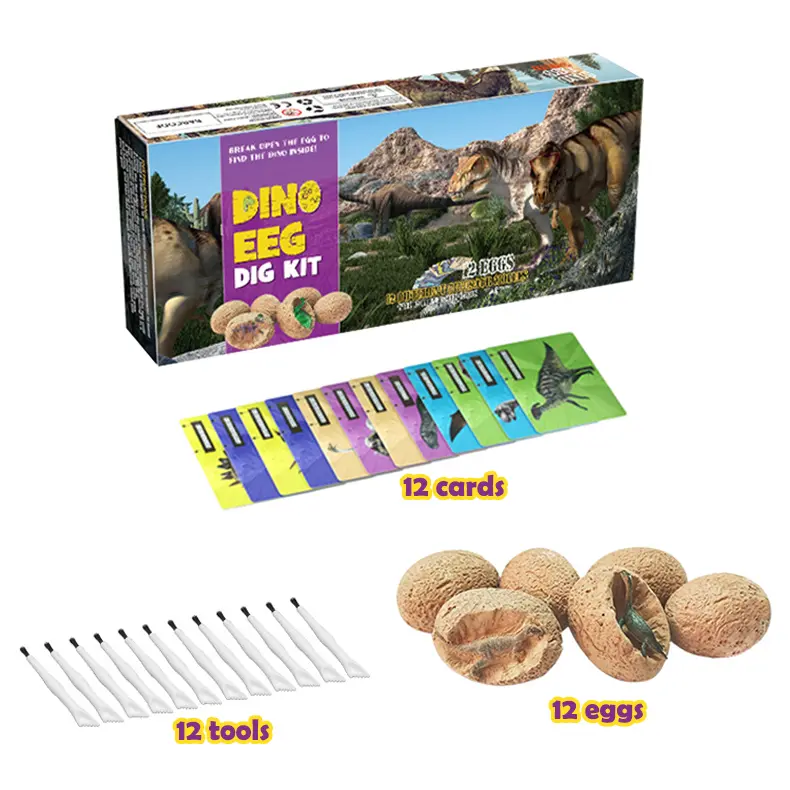 Dig It Up! Dinosaur Egg Dig Kit with 12 Realistic Eggs