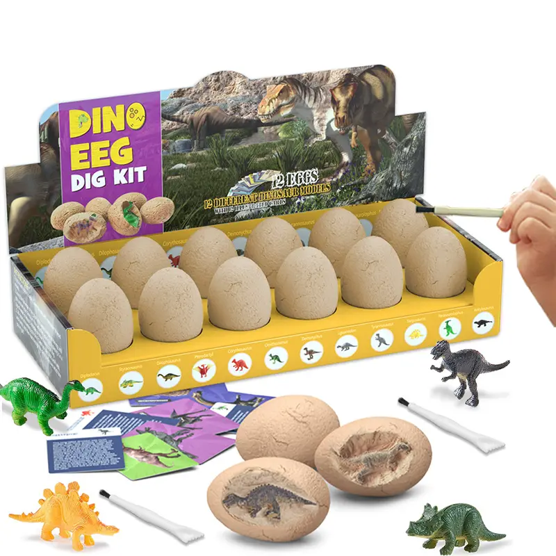 Dig It Up! Dinosaur Egg Dig Kit with 12 Realistic Eggs