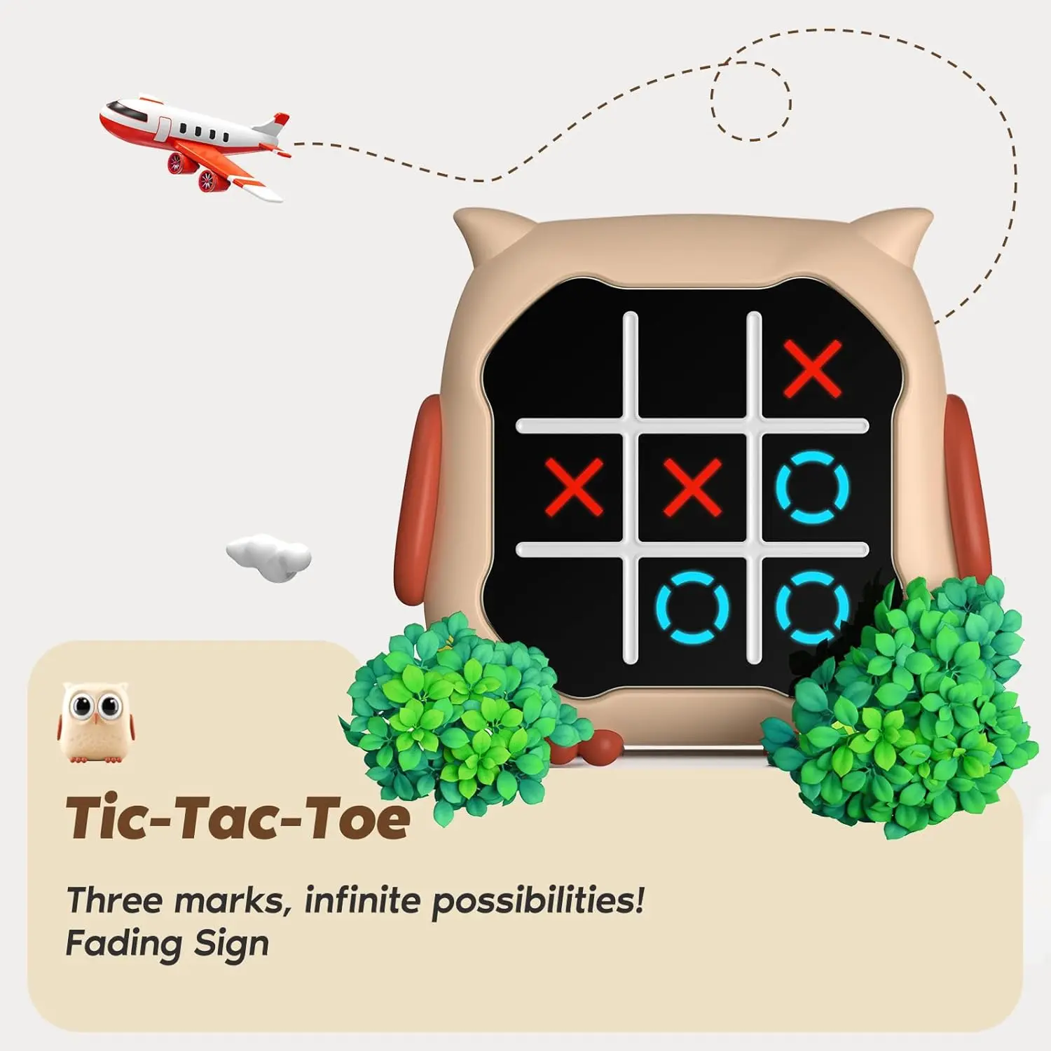 Wise Owl Tic Tac Toe Bolt | Memory & Strategy Game